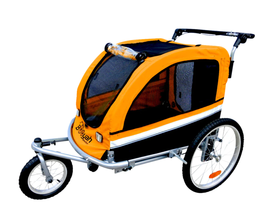 BOOYAH LARGE DOG STROLLER/BIKE TRAILER: with trailer suspension combo - Vital Vet