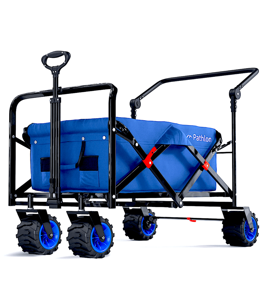 FOLDING UTILITY WAGON: heavy duty, all-terrain, collapsible wagon ...